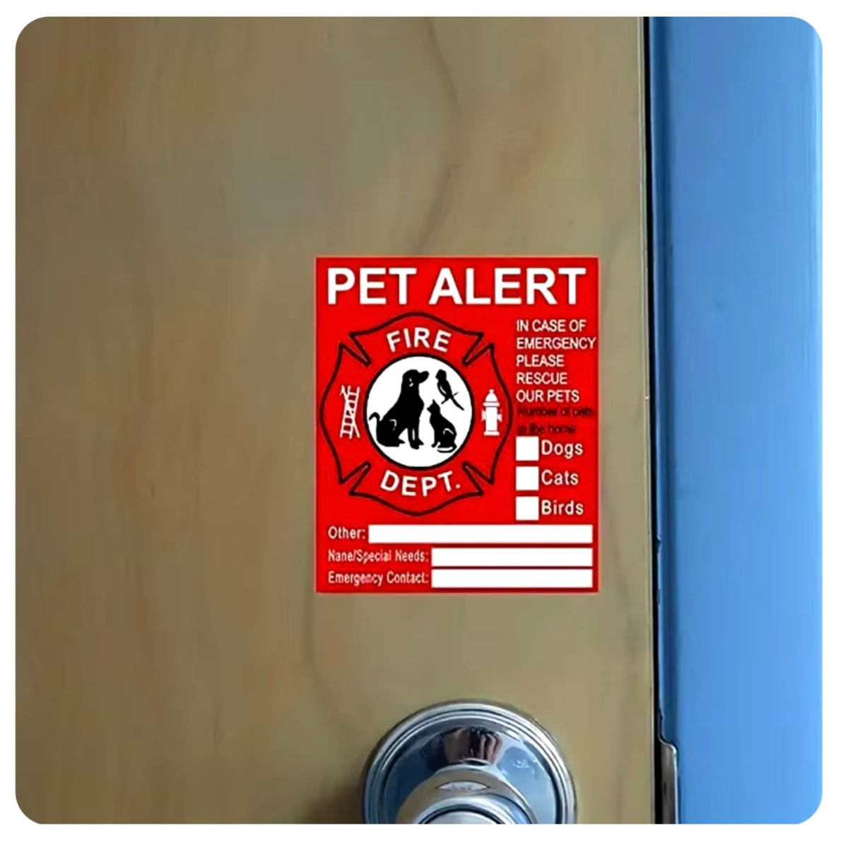 Pet Alert Emergency Sticker for Home – Cat World Feline Superstore