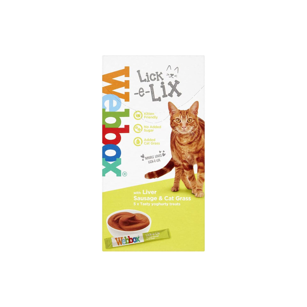 Webbox Lick-e-Lix Cat Kitten Liver Sausage & Cat Grass – Cat World ...